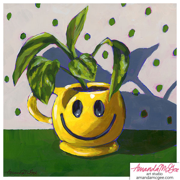Art Print: "Happy Little Plant" – Amanda McGee art studio