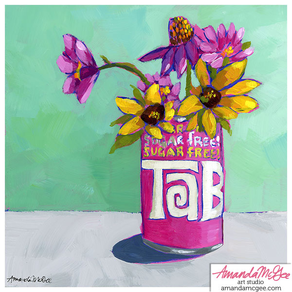 Art Print: "Tab Can Bouquet" – Amanda McGee art studio